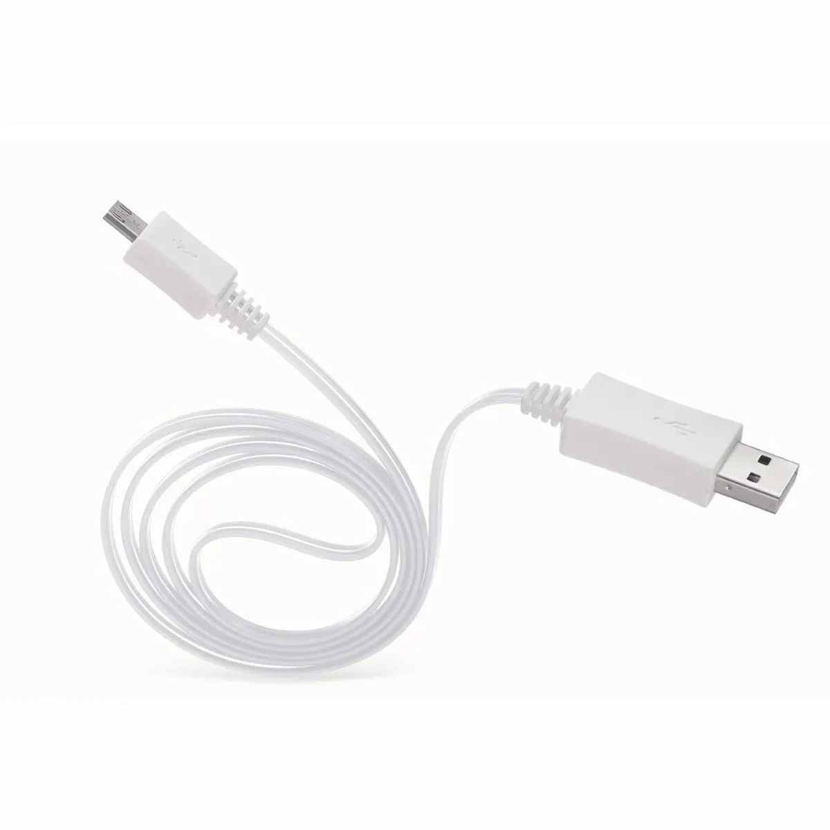 3 Ft. LED USB A To Micro USB Cable - White - Cable Sales Canada