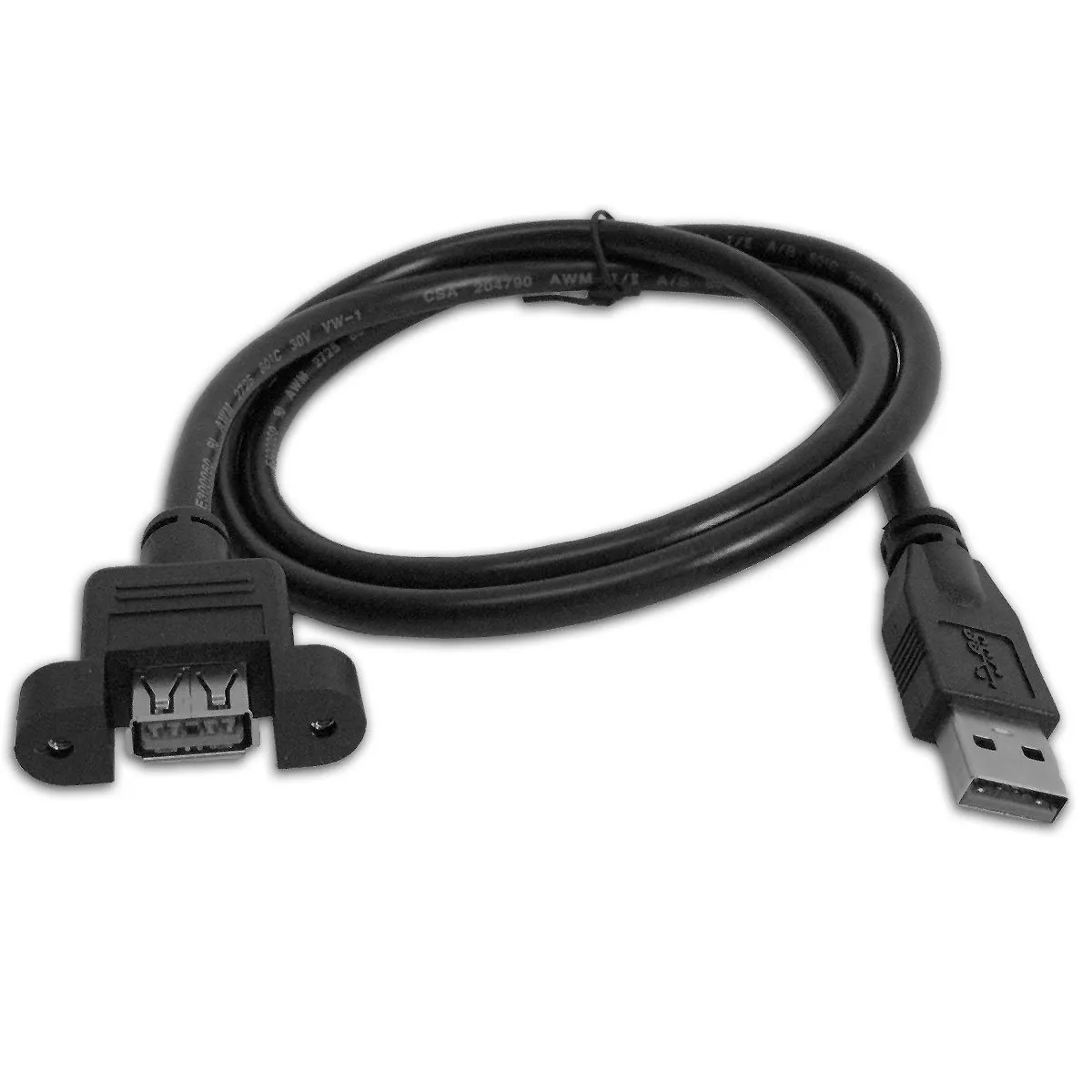 6 Ft. USB 3.0 Panel Mount Extension Cable - A To A - TechCraft - Cable ...
