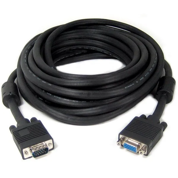 15 Ft. High Resolution Coax VGA Extension Cable (HD15M/F)with Ferrite ...