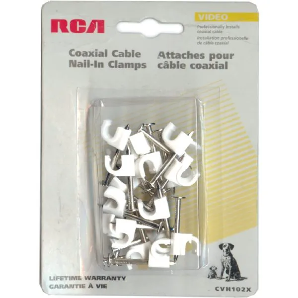Coaxial cable nail in clamps store