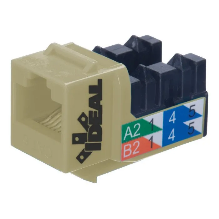 CAT6 Keystone Jack - T568A/B - Ideal Industries - Ivory - Cable Sales ...
