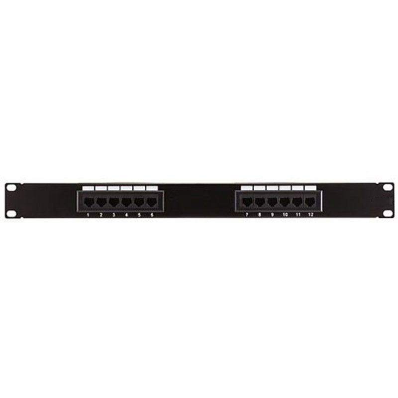 12 Port (1U) Patch Panel - CAT6 110 T568A Or T568B - Cable Sales Canada